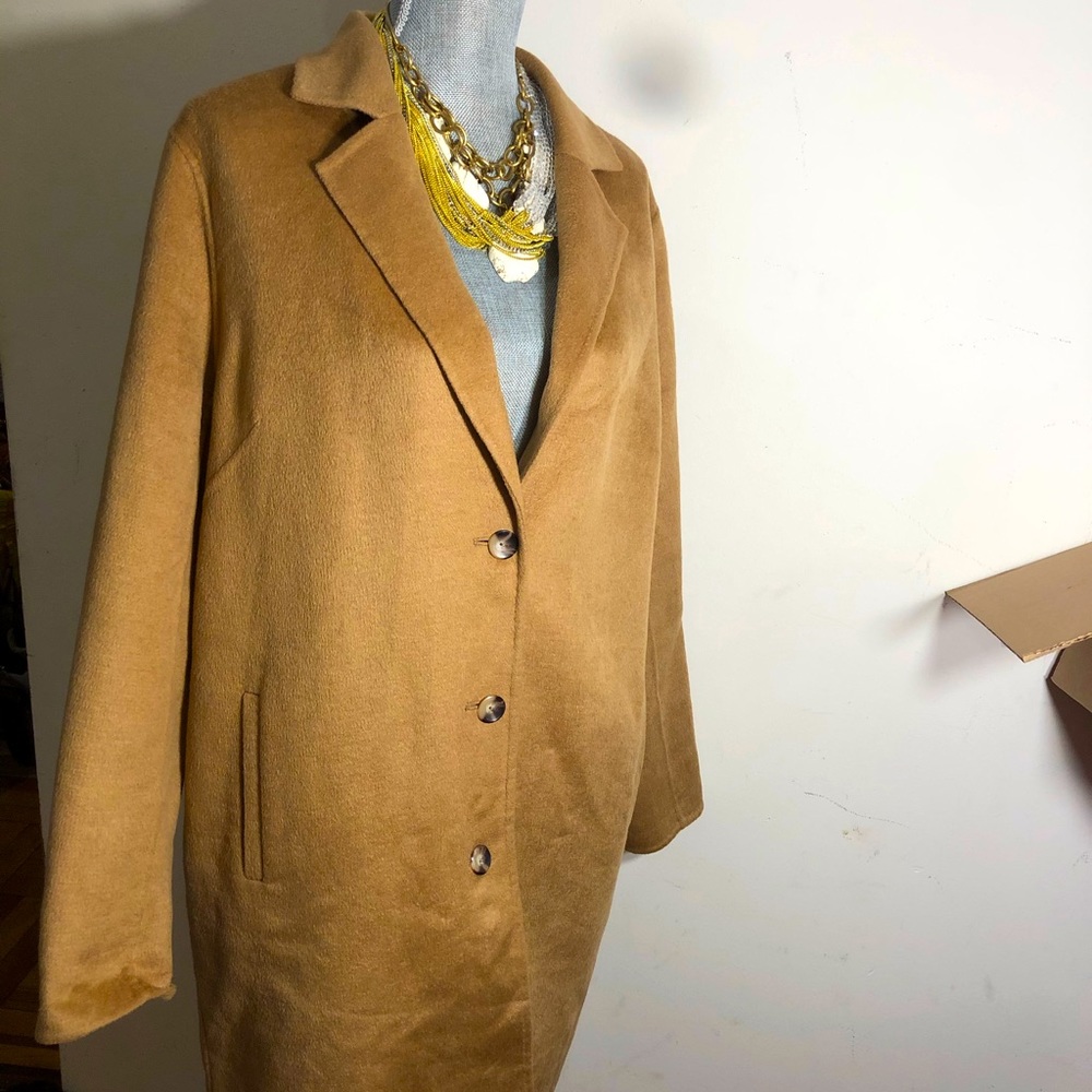 J.Jill Vicuna Brushed Fleece Camel Color Coat - Gem